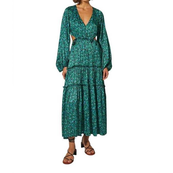 Kivari | Dresses | New Kivari Acacia Long Sleeve Dress In Blue Ditzy ...